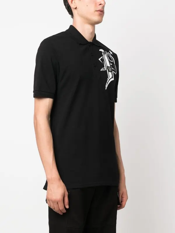 Philipp Plein Skull & Bones Jersey Polo Shirt