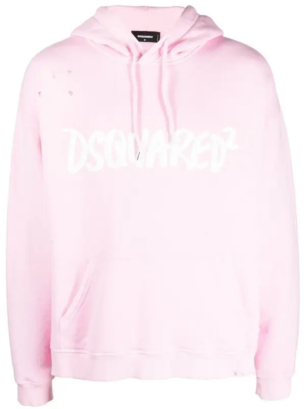 Dsquared2 Distressed-finish Cotton Hoodie