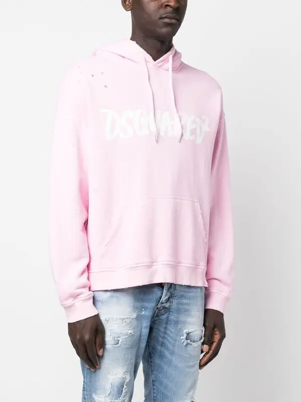 Dsquared2 Distressed-finish Cotton Hoodie