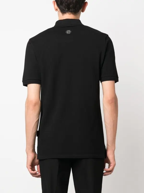 Philipp Plein Skull & Bones Piqué Polo Shirt