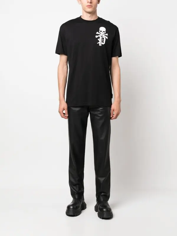 Philipp Plein Ss Skull & Bones Round-neck T-shirt - Black