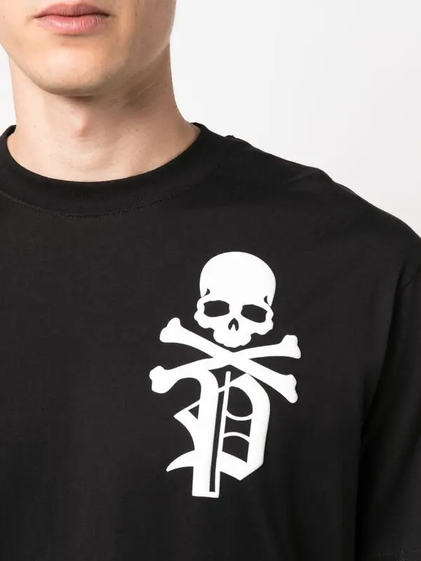 Philipp Plein Ss Skull & Bones Round-neck T-shirt - Black