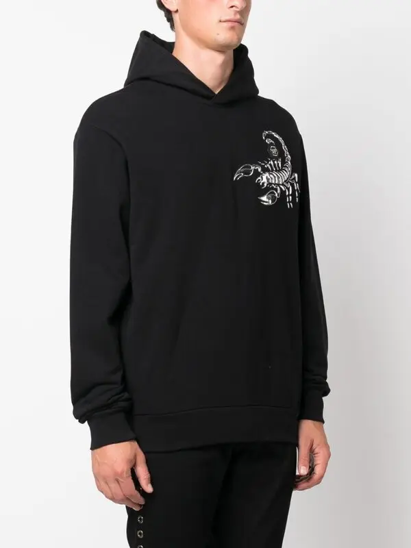 Philipp Plein Scorpion Appliqué-detail Cotton Hoodie
