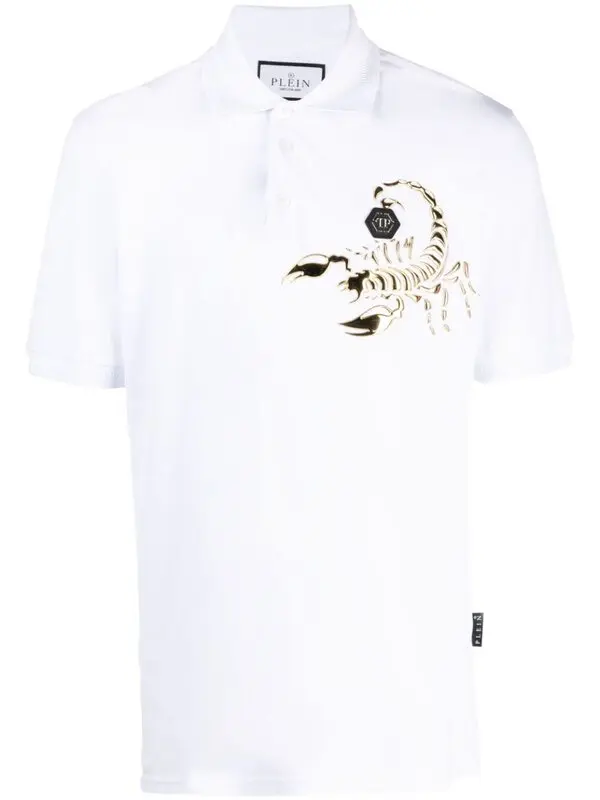 Philipp Plein Scorpion Cotton Polo Shirt