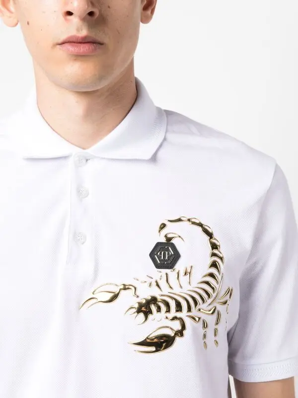 Philipp Plein Scorpion Cotton Polo Shirt