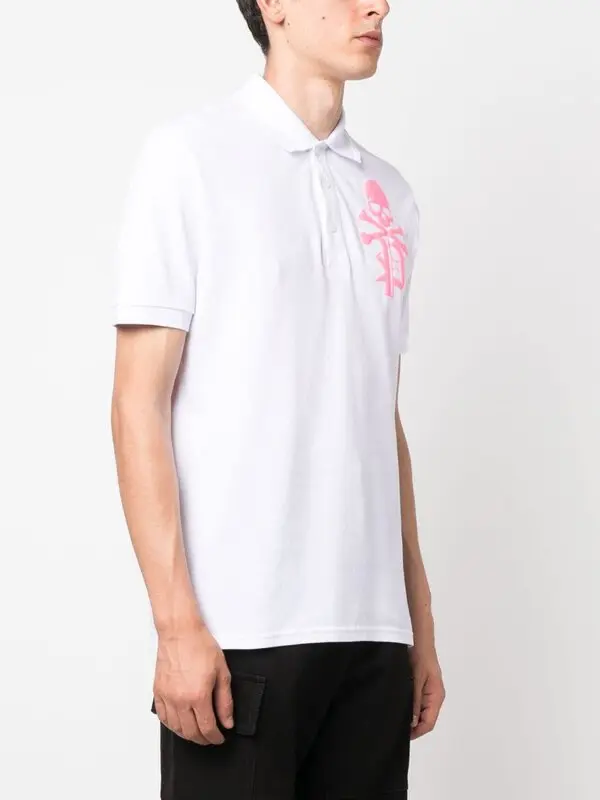 Philipp Plein Skull & Bones Polo Shirt - White
