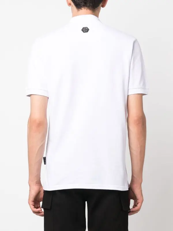 Philipp Plein Skull & Bones Polo Shirt - White