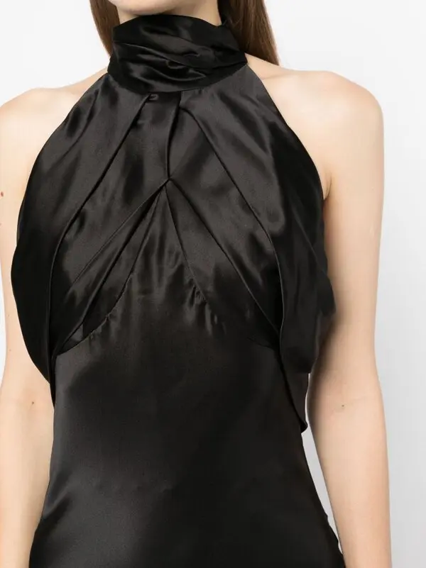 Rachel Gilbert Audrey Halterneck Gown - Black