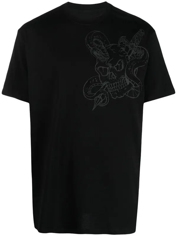 Philipp Plein Skull-print Crew-neck T-shirt - Black