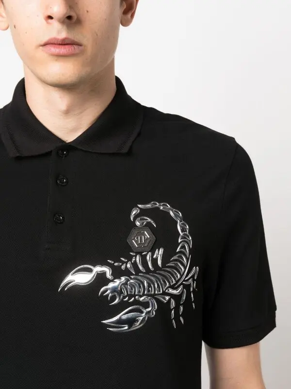 Philipp Plein Scorpion Cotton Polo Shirt