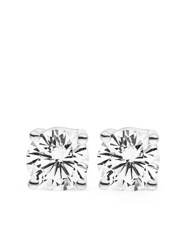 VEYNOU 14kt White Gold Diamond Stud Earrings - Silver