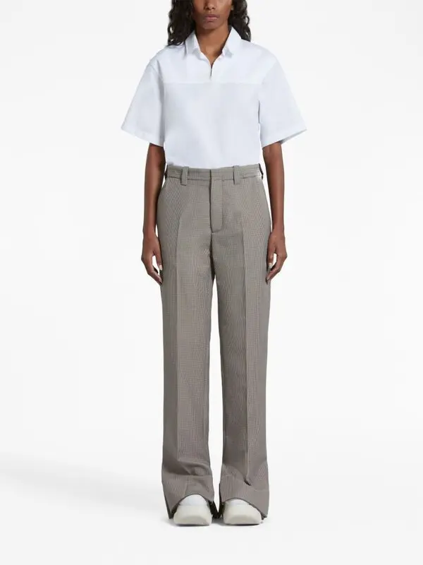 Marni Houndstooth Straight-leg Trousers