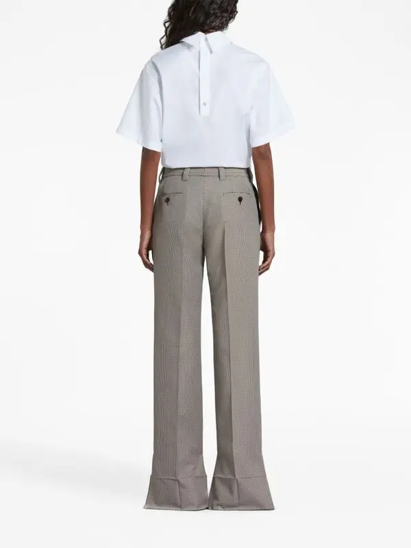 Marni Houndstooth Straight-leg Trousers