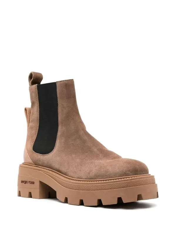 SERGIO ROSSI Sr Milla Square-toe Suede Boots