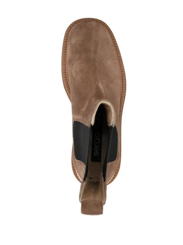 SERGIO ROSSI Sr Milla Square-toe Suede Boots