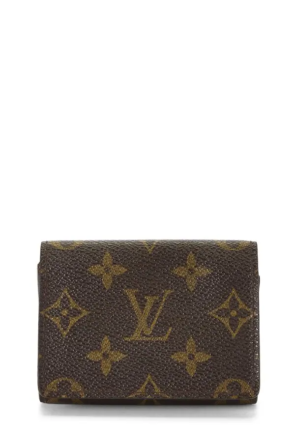 LOUIS VUITTON Monogram Canvas Business Card Holder - Brown