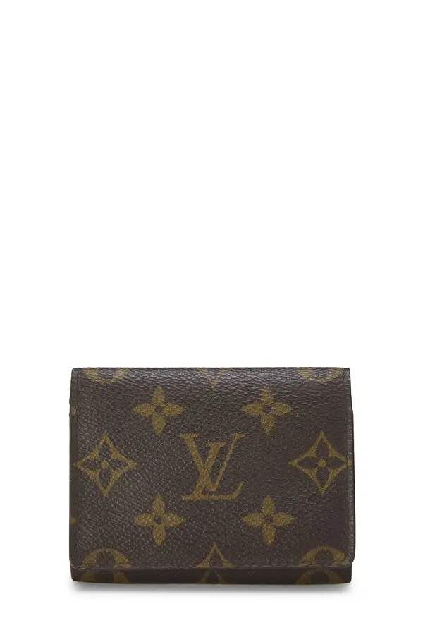 LOUIS VUITTON Monogram Canvas Business Card Holder - Brown