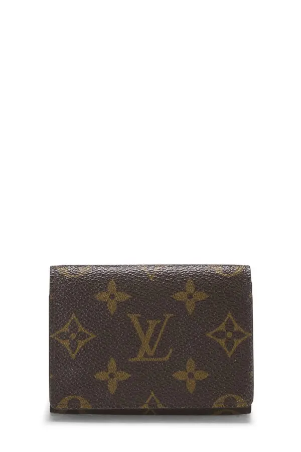 LOUIS VUITTON Monogram Canvas Business Card Holder - Brown