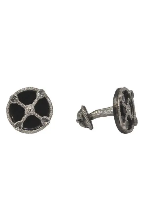 Armenta Romero Sapphire & Diamond Cuff Links - Black