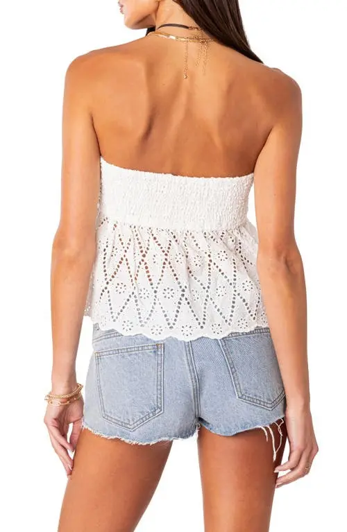 EDIKTED Lacey Strapless Top