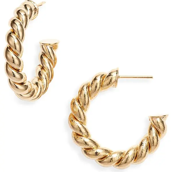 CHILD OF WILD Twisted Hoop Earrings - Gold
