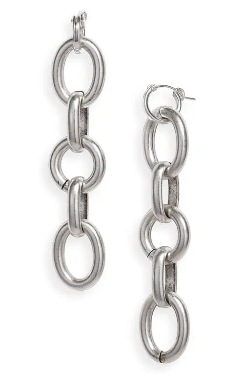 CHILD OF WILD Devon Chain Drop Earrings - Silver