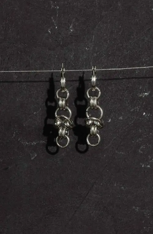 CHILD OF WILD Pinto Chain Drop Huggie Hoop Earrings