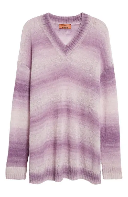 Missoni V-neck Gradient Stripe Sweater