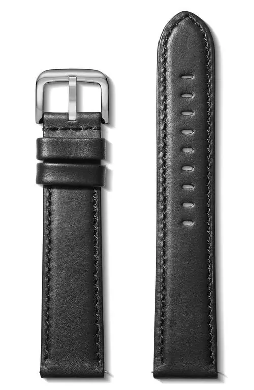 Shinola 22mm Leather Watch Strap - Black