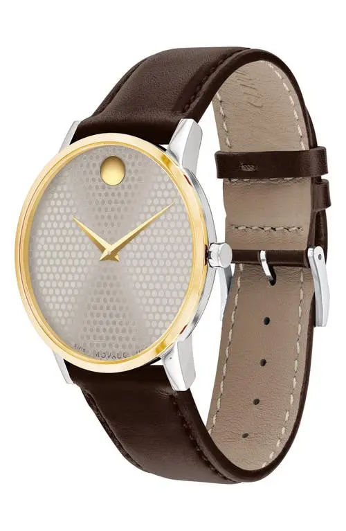 Movado Museum Classic Leather Strap Watch