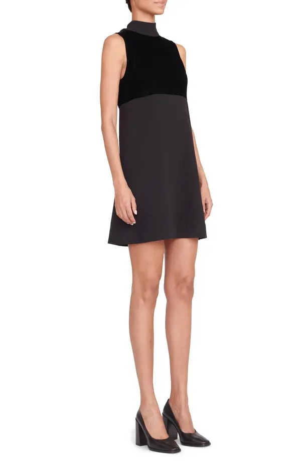 Staud Quant Mock Neck Shift Dress