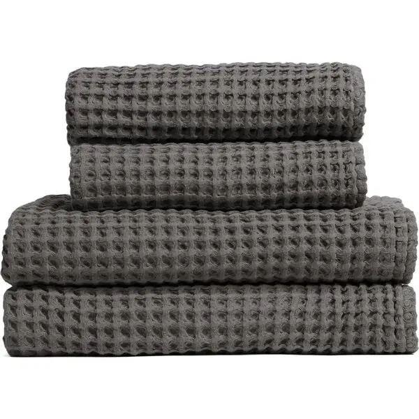 PARACHUTE Turkish Cotton Waffle Bath Essentials - Charcoal