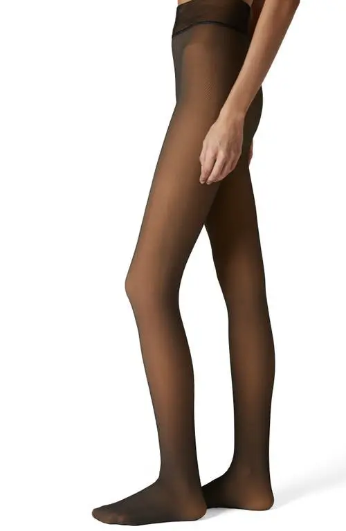 STEMS Skin Illusion Fleeced Tights - Beige/black