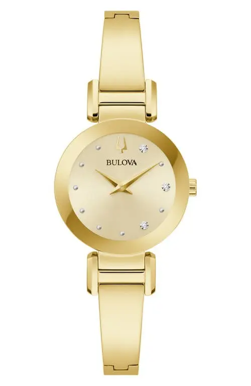 Bulova Marc Anthony Diamond Bangle Watch - Goldone