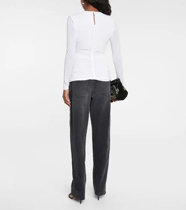 Isabel Marant Étoile Levona Cutout Jersey Top - White