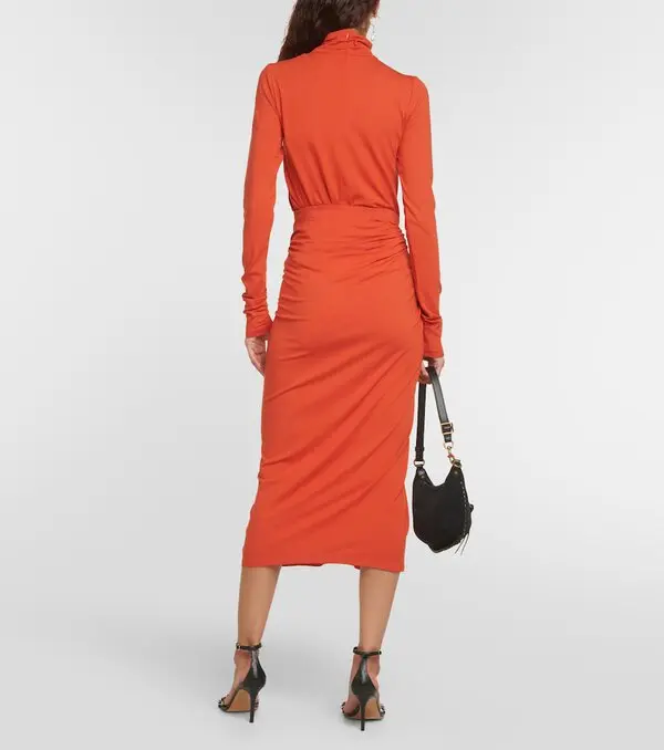 MARANT ETOILE Jeldia Midi Skirt - Orange