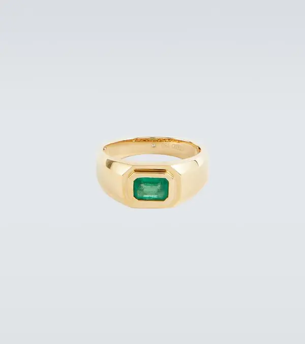 Shay Jewelry 18kt Yellow Champion Ring With Emerald - Gold