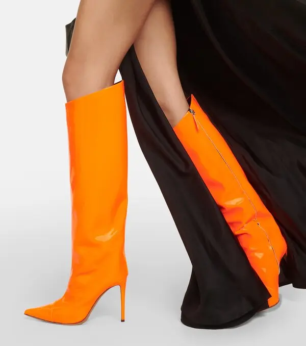 Alexandre Vauthier Patent Leather Knee-high Boots