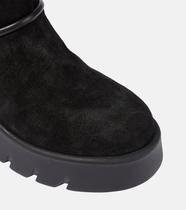 GIANVITO ROSSI Shearling-lined Suede Ankle Boots