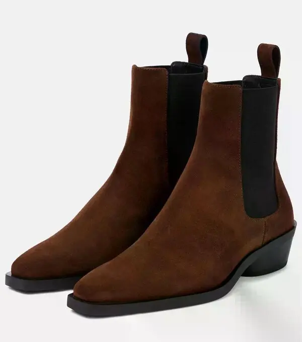 Proenza Schouler Bronco Suede Chelsea Boots - Brown