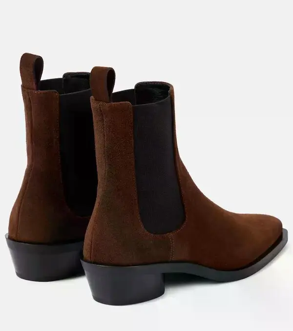 Proenza Schouler Bronco Suede Chelsea Boots - Brown