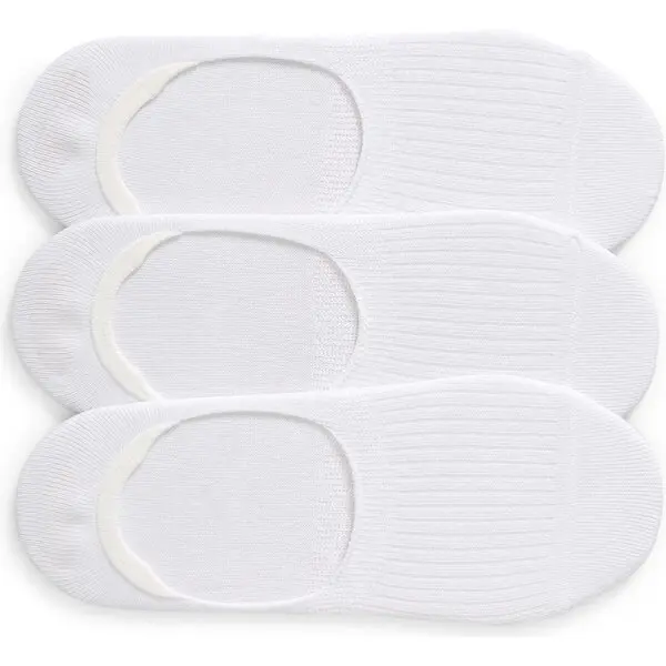 Nordstrom 3-pack Modern No-show Liner Socks - White