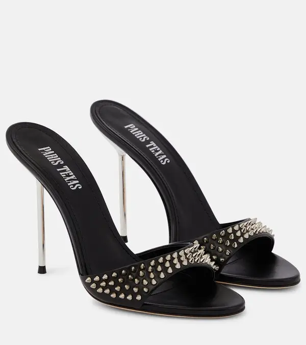 Paris Texas Lidia Embellished Leather Mules