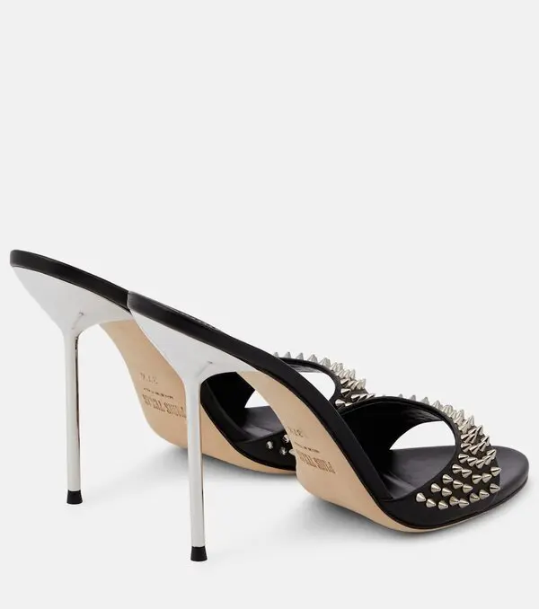 Paris Texas Lidia Embellished Leather Mules