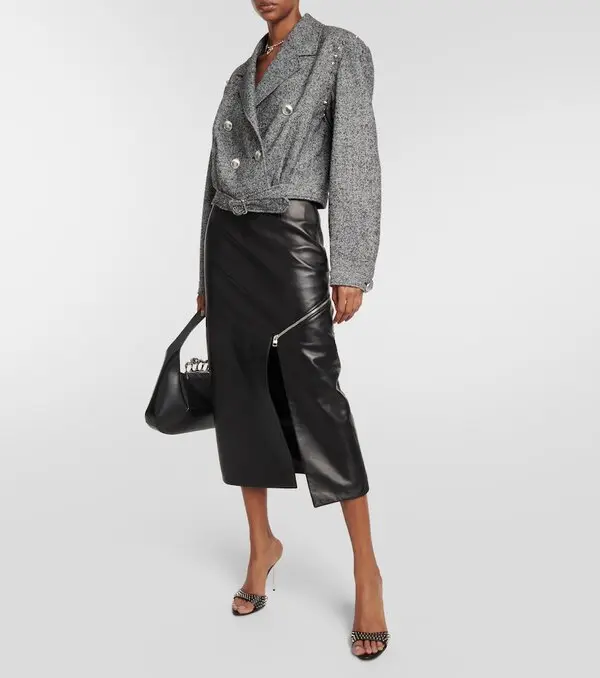 Paris Texas Lidia Embellished Leather Mules