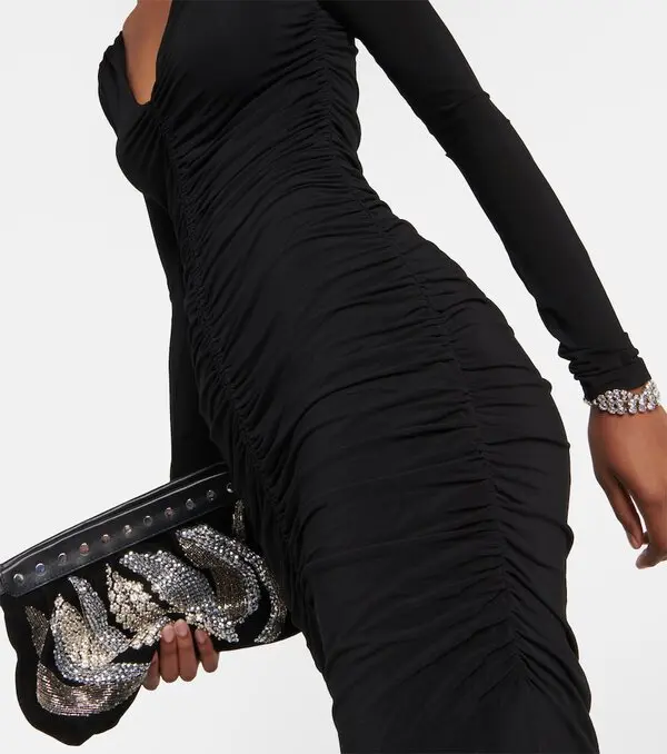 Isabel Marant Étoile Laly Ruched Jersey Midi Dress