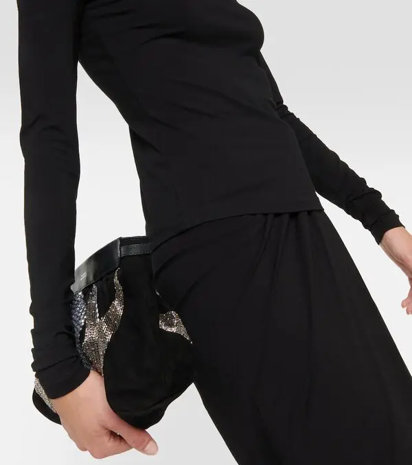 MARANT ETOILE Lou Jersey Turtleneck Top - Black