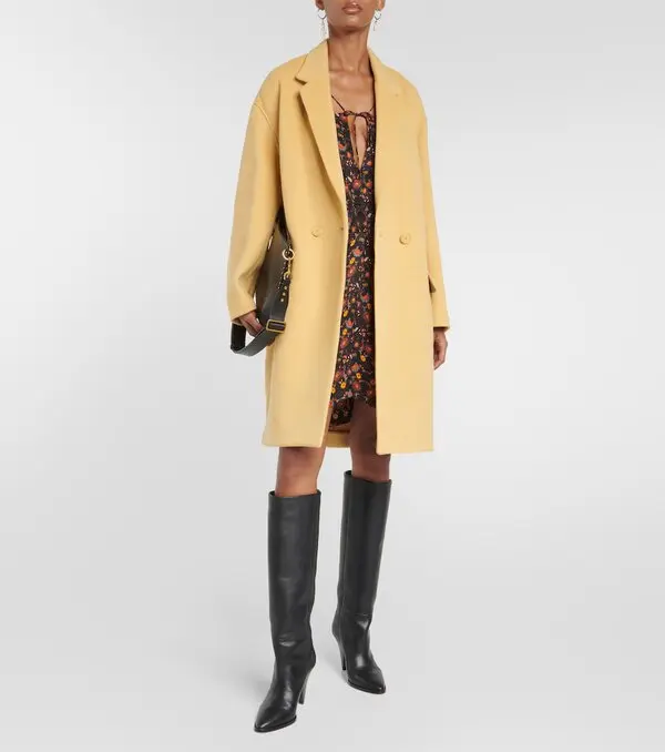 Isabel Marant Étoile Efegozi Wool-blend Coat - Yellow