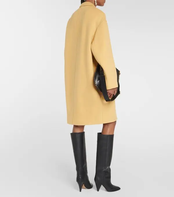 Isabel Marant Étoile Efegozi Wool-blend Coat - Yellow