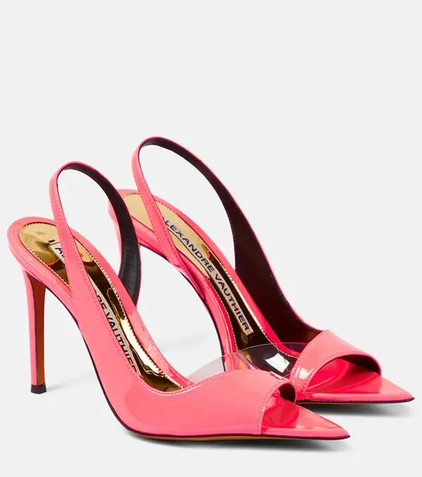 Alexandre Vauthier Patent Leather And Pvc Sandals - Pink
